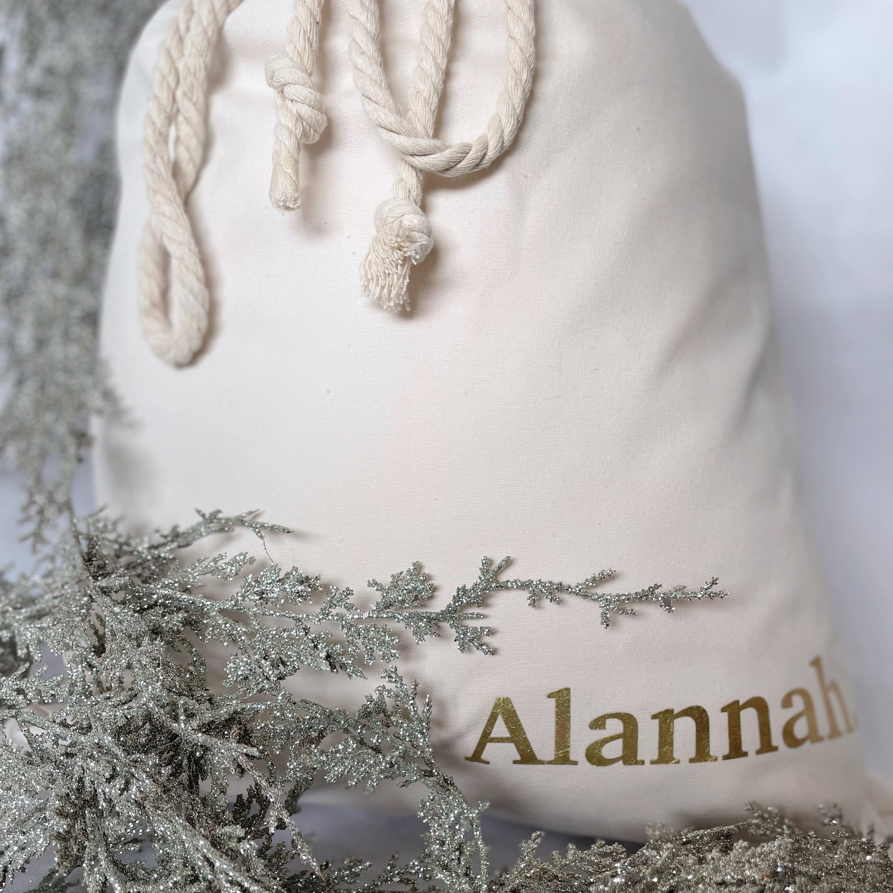 Personalised White Santa Sack – The Gift Creative